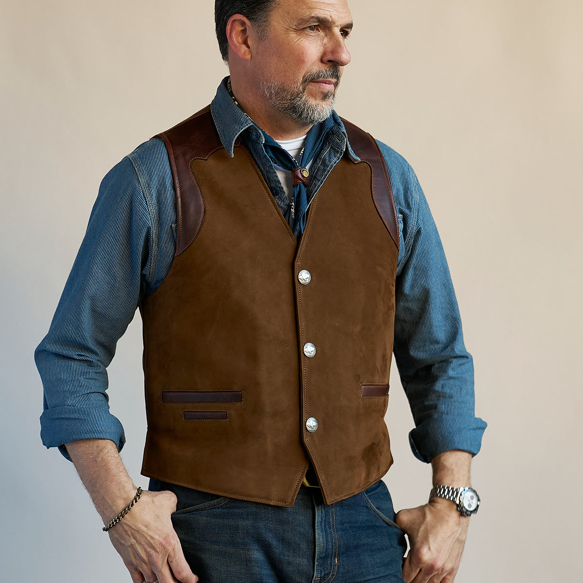 Cheyenne Suede Garrison #468 | Brown — Coronado Leather