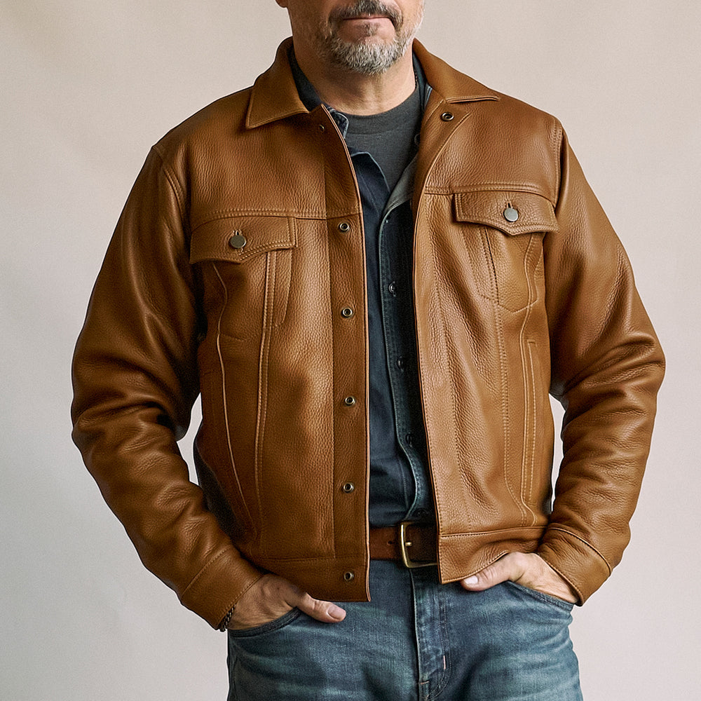 No.210 Dean Jacket | LE Deerskin Tan