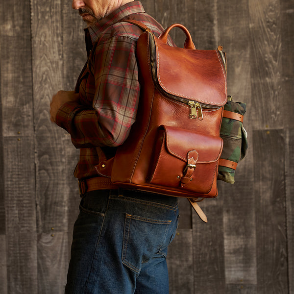 No.750 Top-Zip Backpack | Bison Walnut
