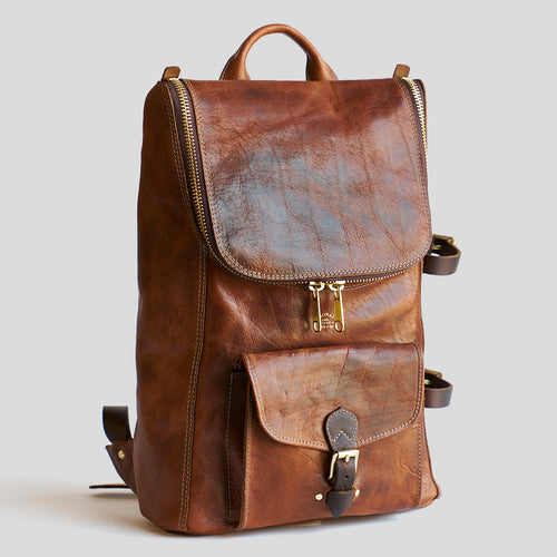 No.750 Top-Zip Bison Backpack | Antique Brown