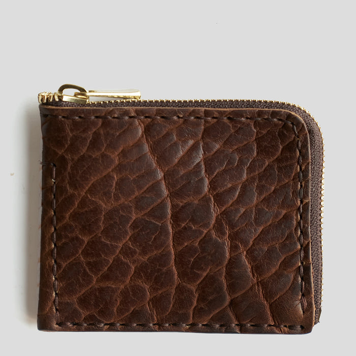 Bison Half-Zip Wallet | Walnut