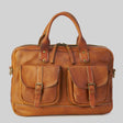 Vintage Stone-Washed Briefcase #100